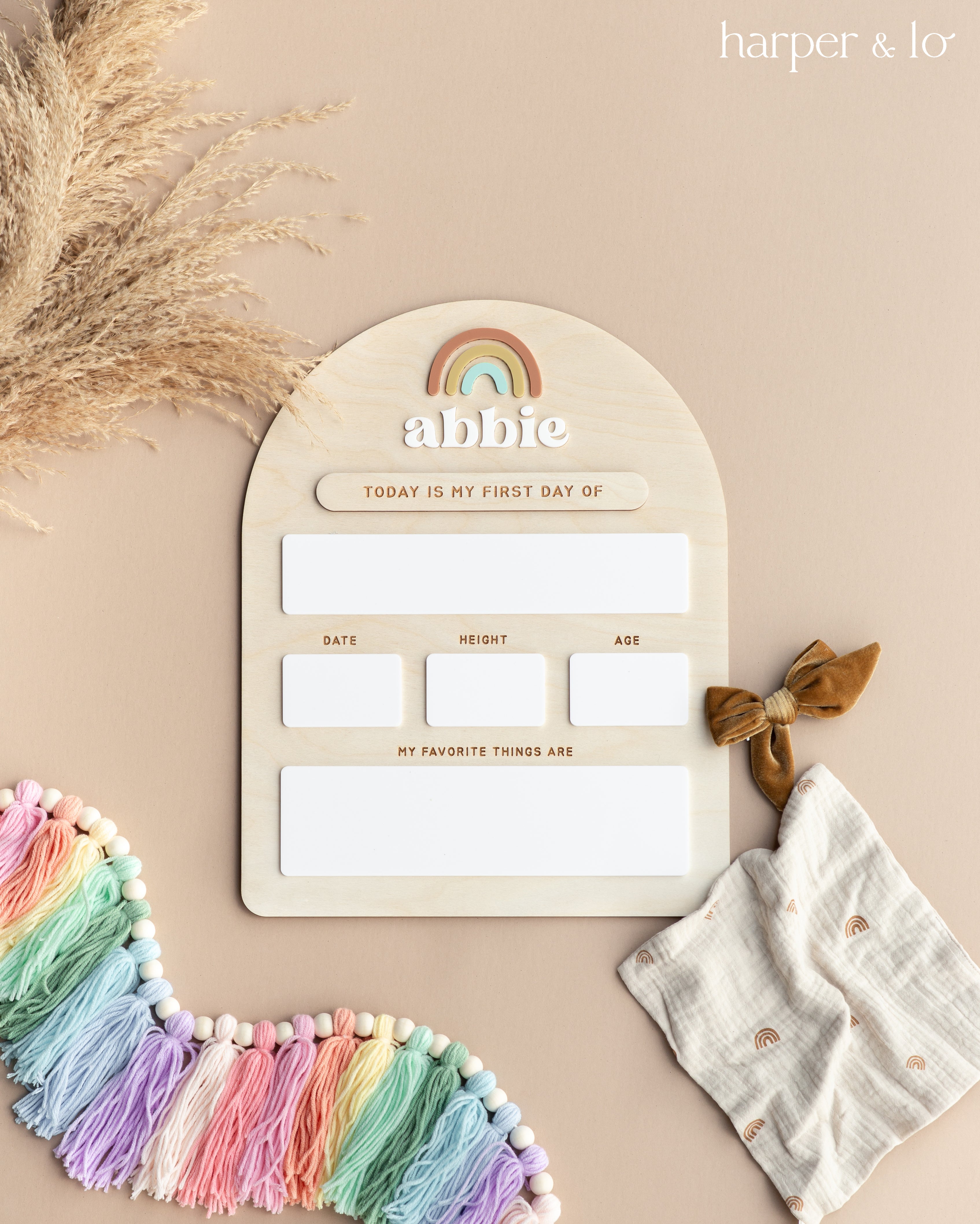 Craft Sign | My First Day Sign | Rainbow – Harper and Lo