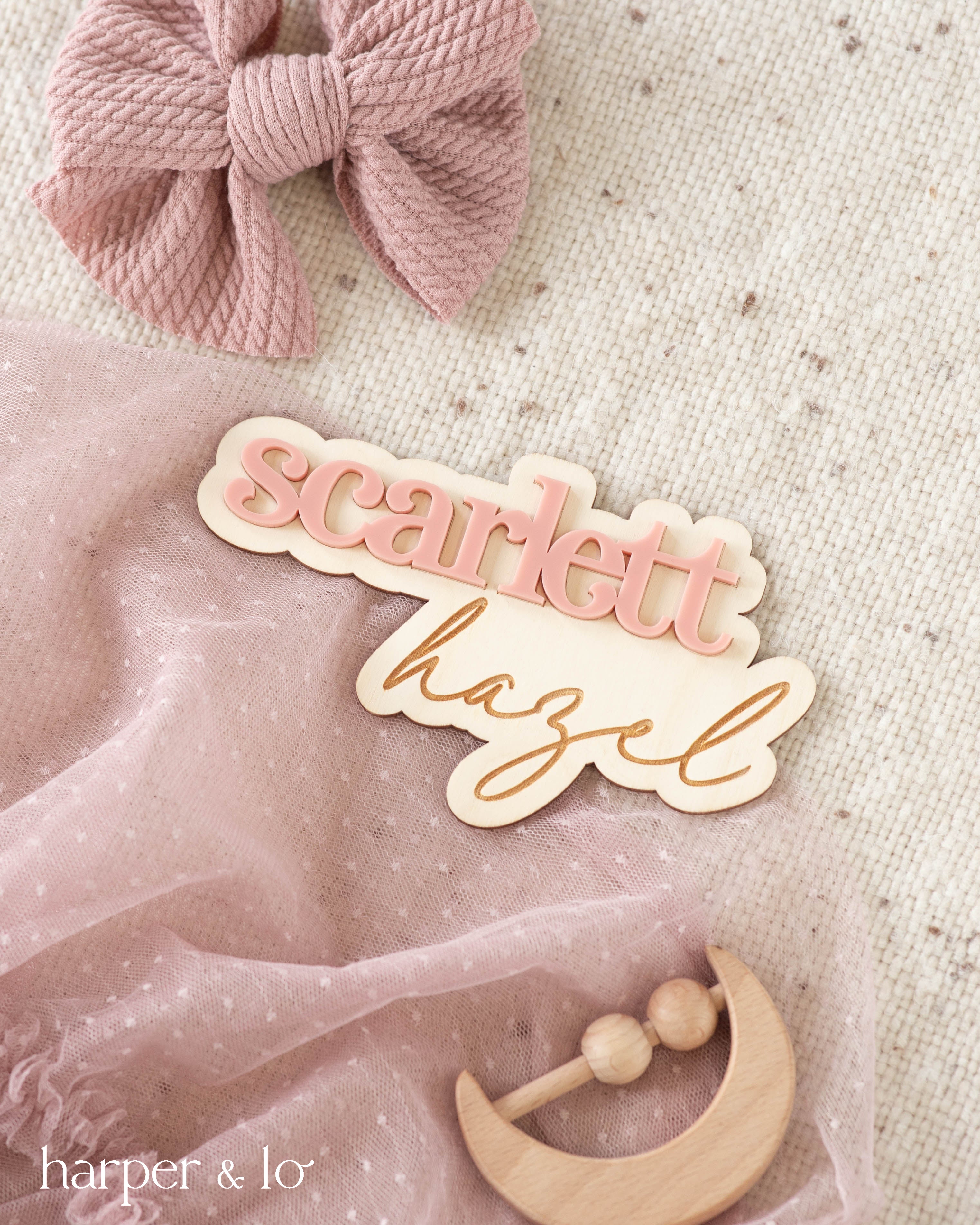 Birth Announcement | Custom Name – Harper and Lo