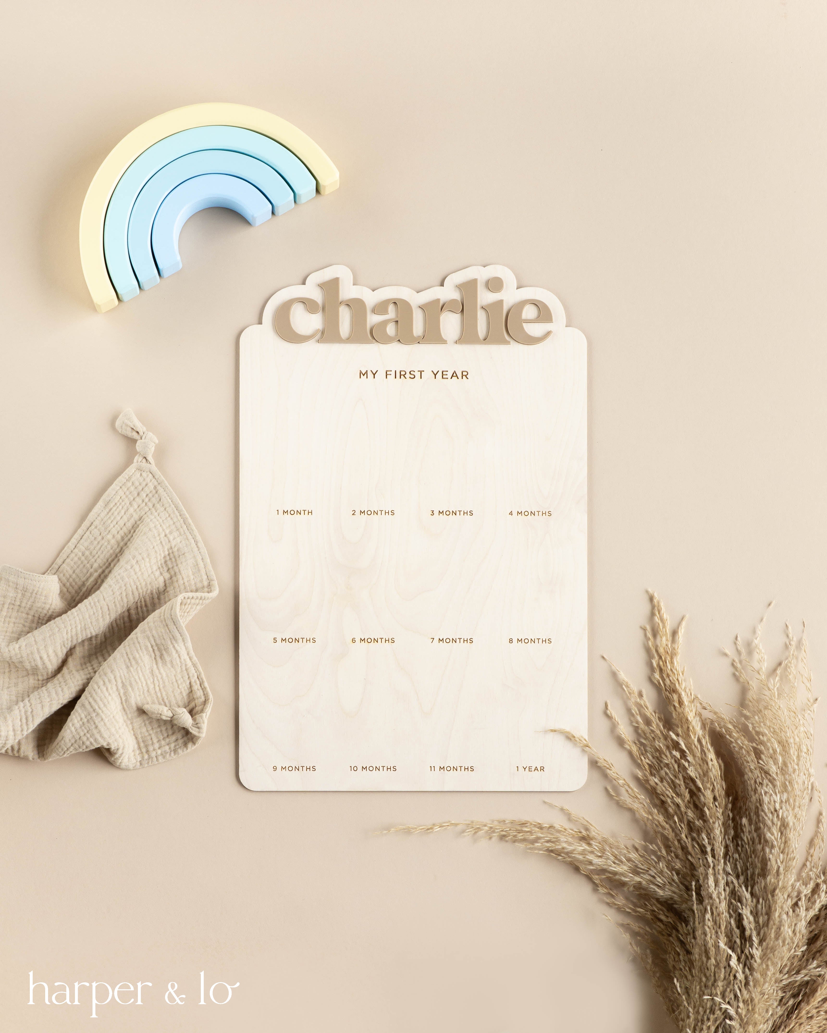 My First Year Photo Sign | Block Letters | Arched – Harper and Lo